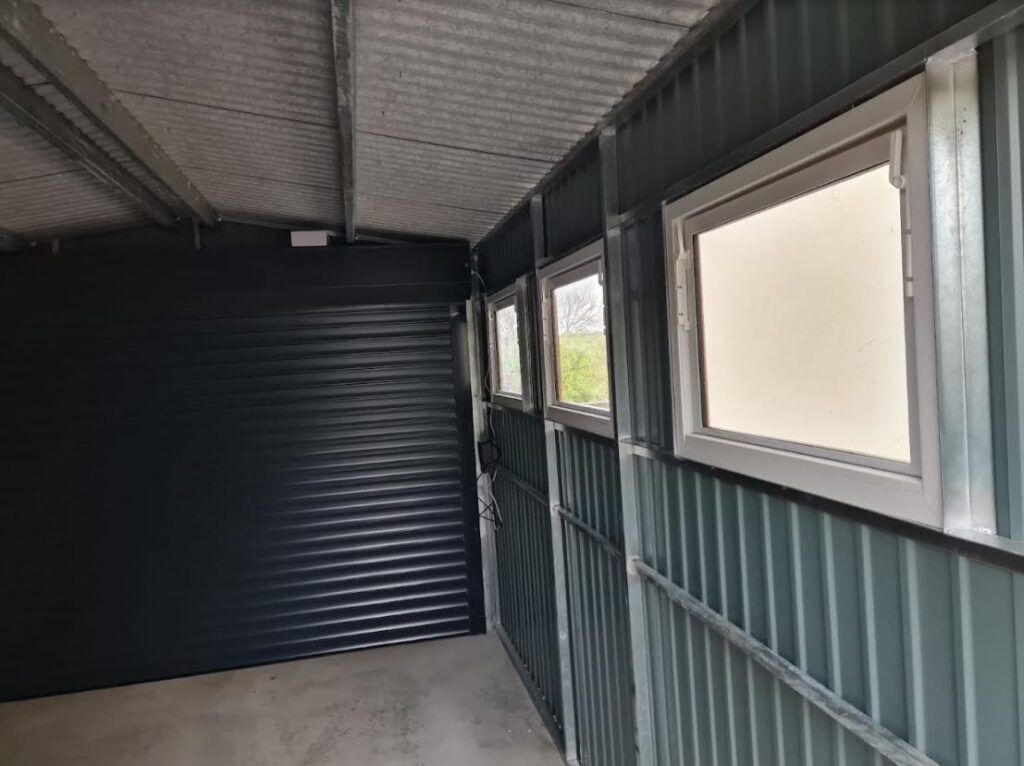 10ft x 13ft (3m × 4m) Metal Garage in Wood Effect Golden Oak Finish ...